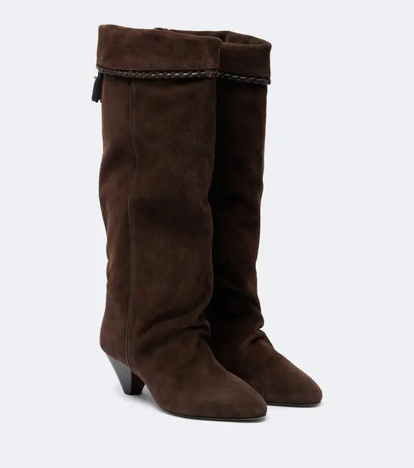 Isabel Marant Étoile Elita Suede Knee-high Boots - Brown