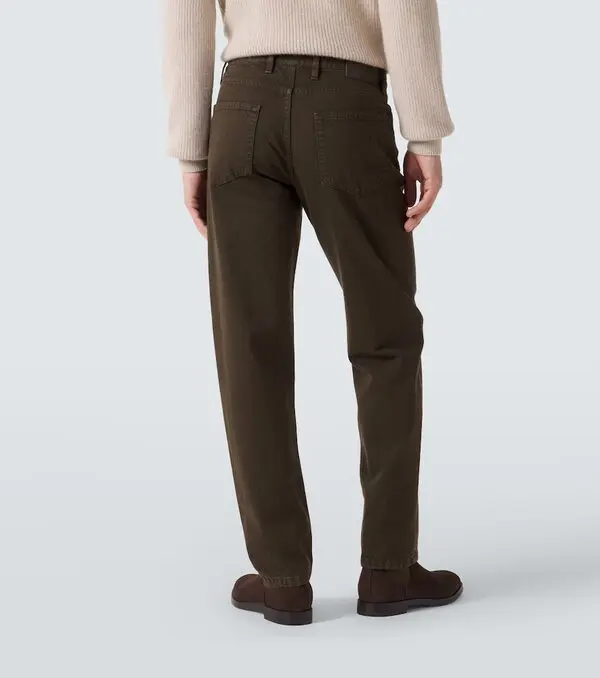 Zegna Straight Jeans In Cashmere