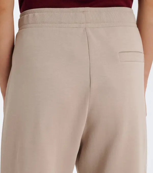 Max Mara Cotton-blend Jersey Sweatpants - Beige