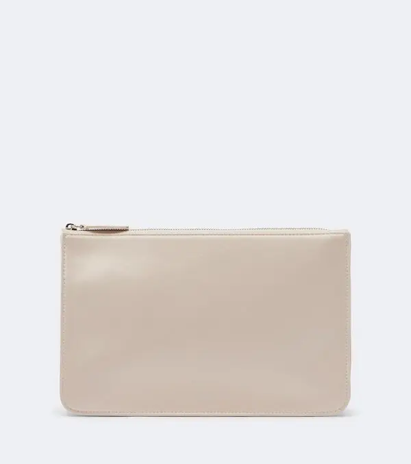 TOTEME Threefold Satin Clutch - White