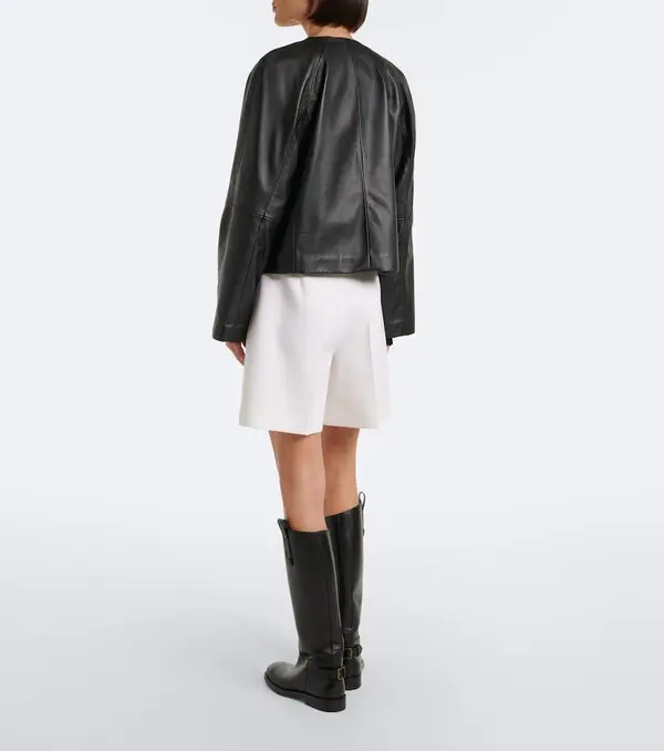 Max Mara Pleated Wool-blend Bermuda Shorts