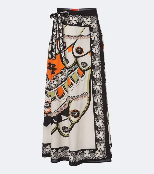 La DoubleJ Sarong Printed Cotton Muslin Wrap Skirt