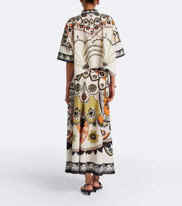 La DoubleJ Printed Cotton Muslin Wrap Skirt