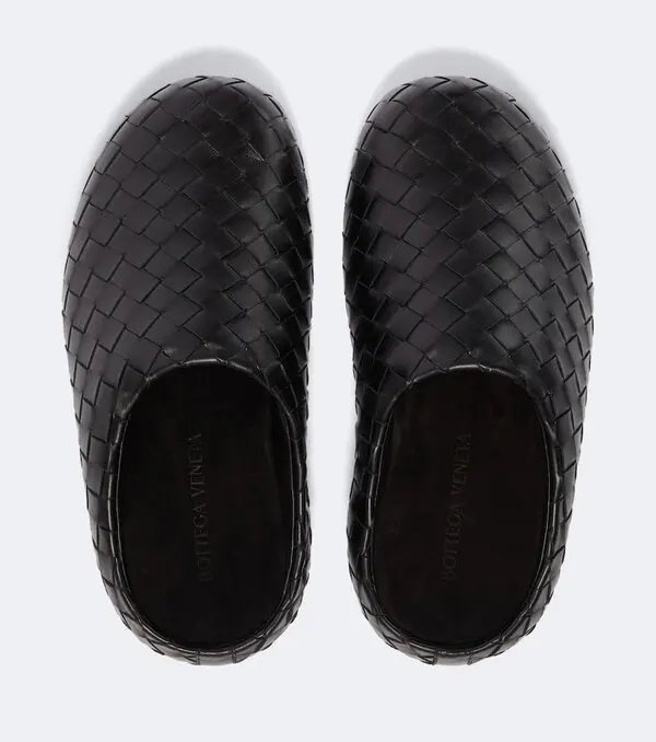 Bottega Veneta Klog Intrecciato Leather Mules