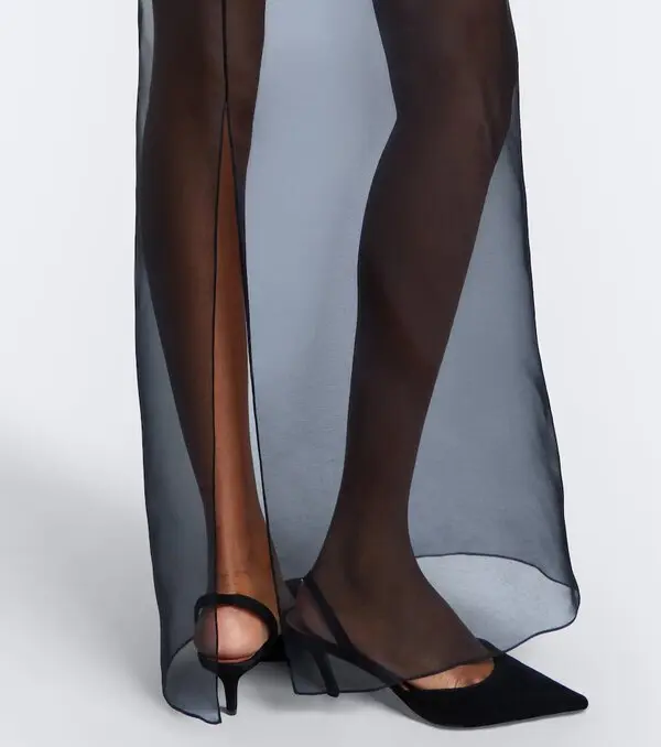 Carolina Herrera Silk Faille And Organza Bustier Gown