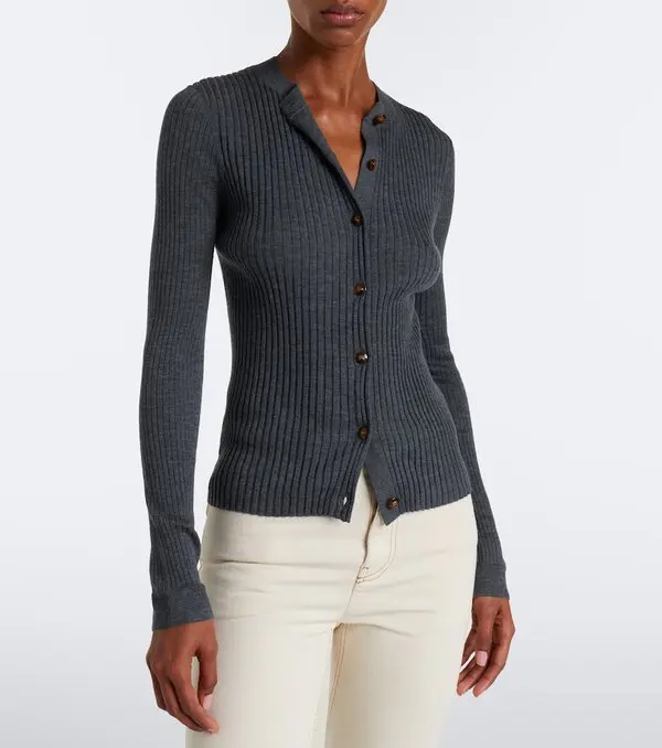 Burberry Ribbed-knit Cashmere Cardigan