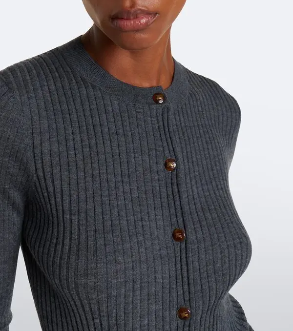 Burberry Ribbed-knit Cashmere Cardigan