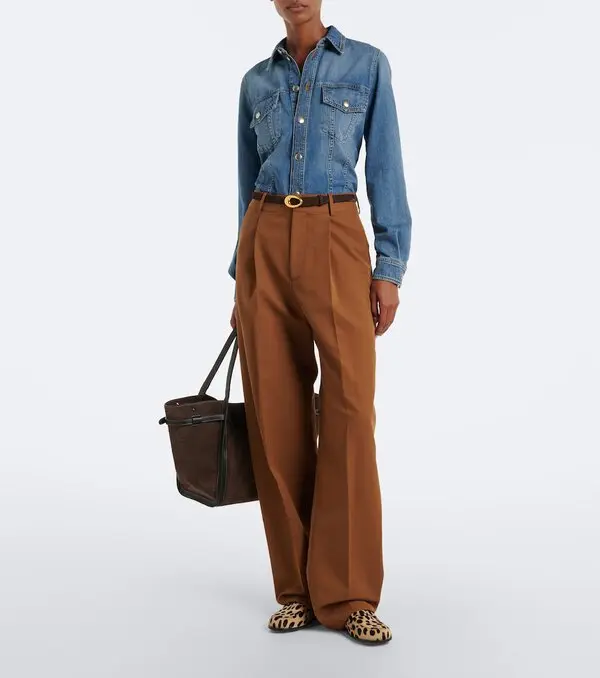 TOD'S Cotton Wide-leg Trousers