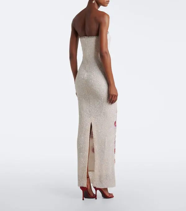 LA FUORI Embellished Bustier Gown