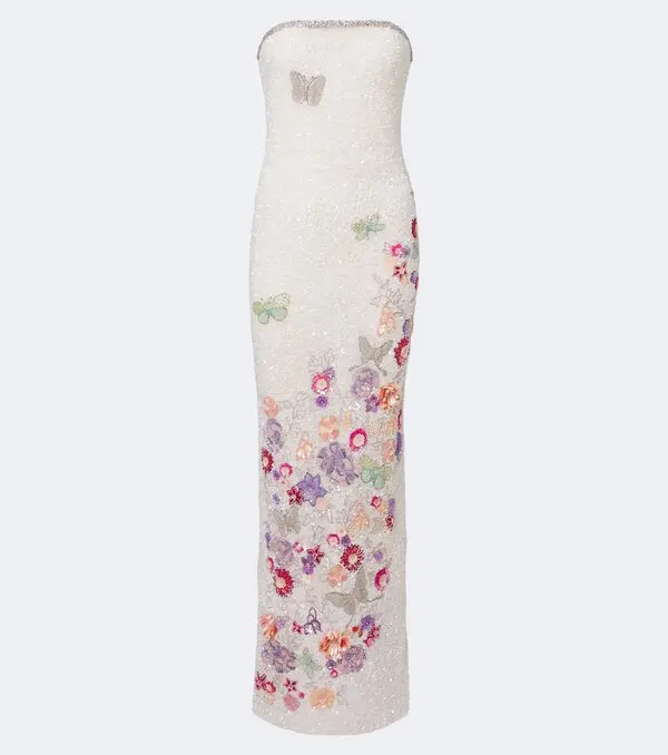 LA FUORI Bianca Moonlight Bustier Gown - White