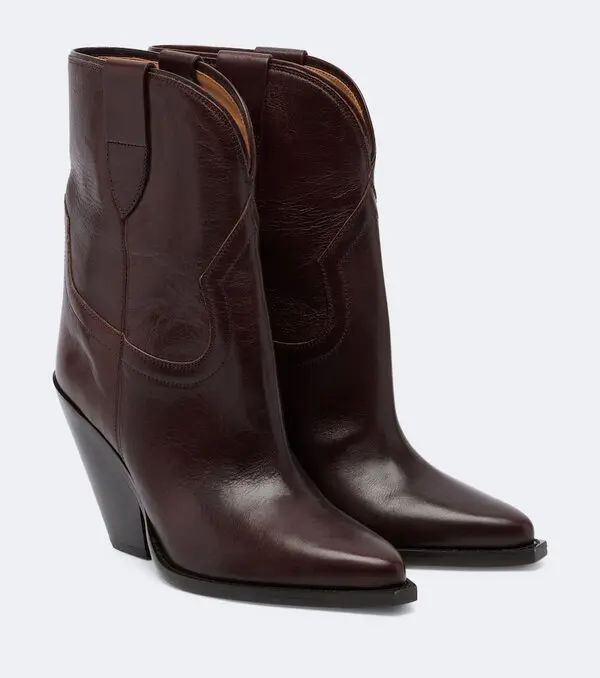 Isabel Marant Étoile Leyane Leather Cowboy Boots - Brown