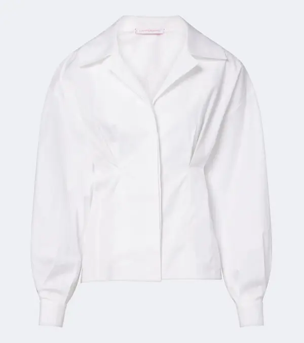 Carolina Herrera Cotton-blend Poplin Shirt - White