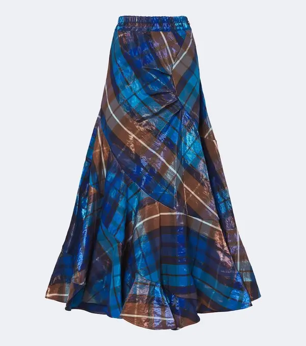 VIVIENNE WESTWOOD Plaid Maxi Skirt - Blue