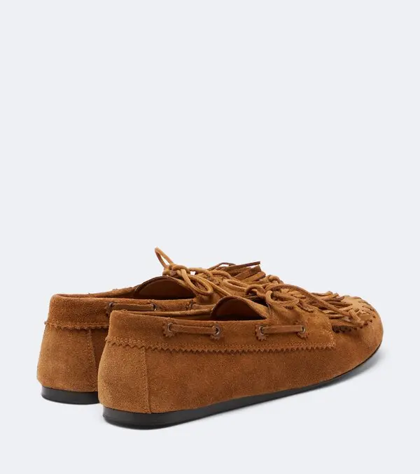 Isabel Marant Étoile Fersi Suede Boat Shoes With Fringe Detail - Brown