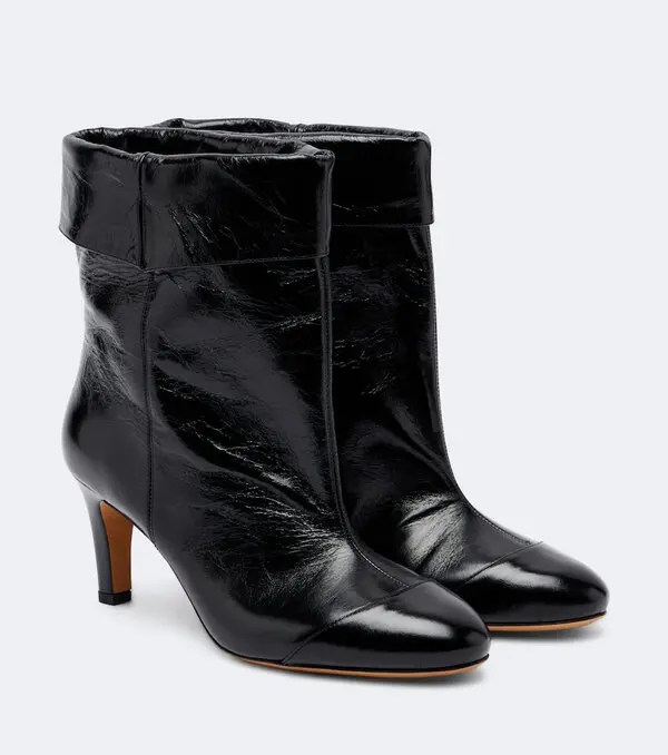 Isabel Marant Étoile Eldra Leather Ankle Boots - Black
