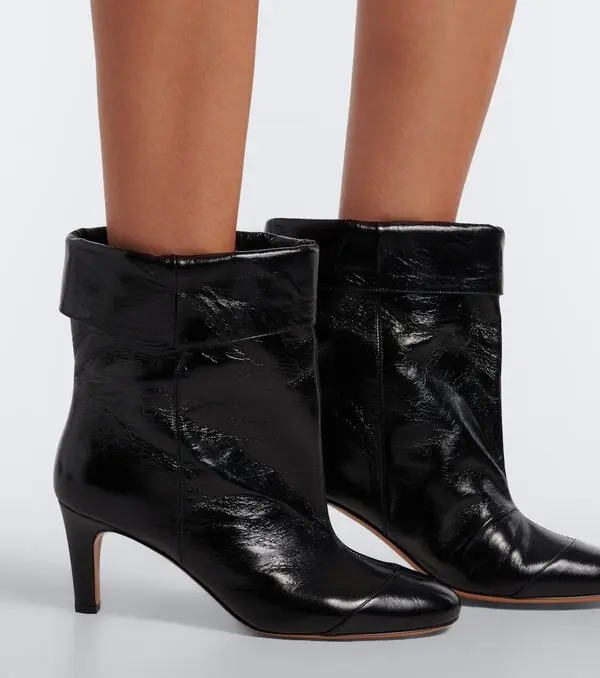 Isabel Marant Étoile Eldra Leather Ankle Boots - Black