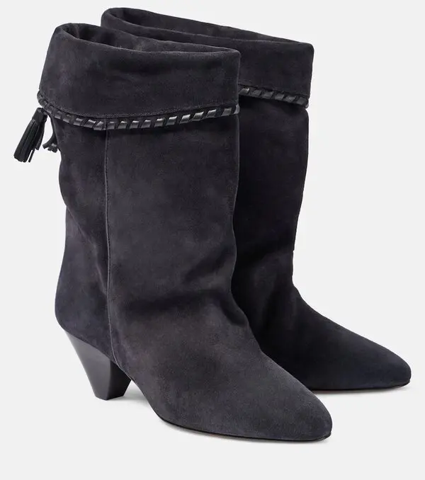 Isabel Marant Étoile Dalby Suede Ankle Boots - Black