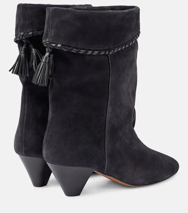 Isabel Marant Étoile Dalby Suede Ankle Boots - Black