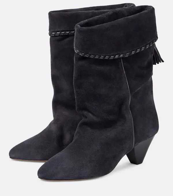 Isabel Marant Étoile Dalby Suede Ankle Boots - Black