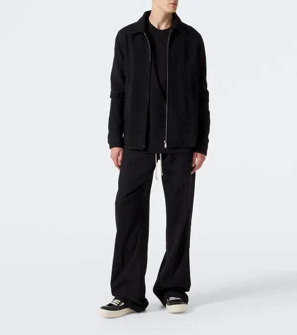 Rick Owens Suede-trimmed Leather Sneakers - Black