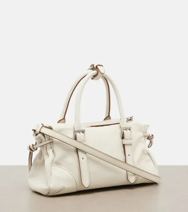 Prada Karin Small Leather Top-handle Bag - White