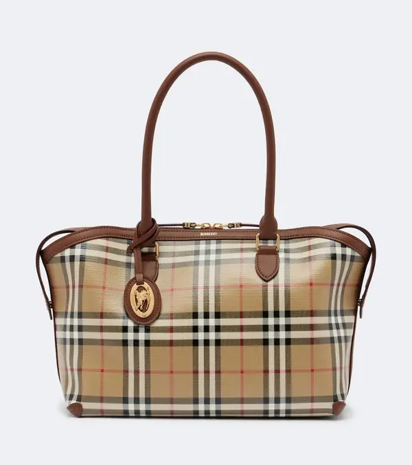 Burberry Check Medium Tote Bag - Beige