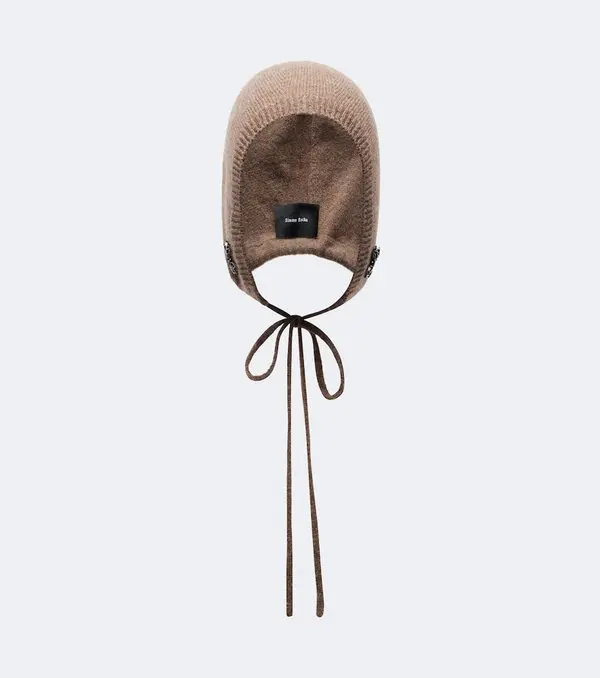 Simone Rocha Embellished Cashmere Hood - Brown