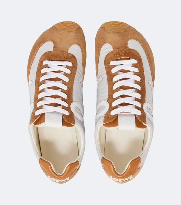 Loewe Ballet Runner 2.0 Suede-trimmed Sneakers - Brown