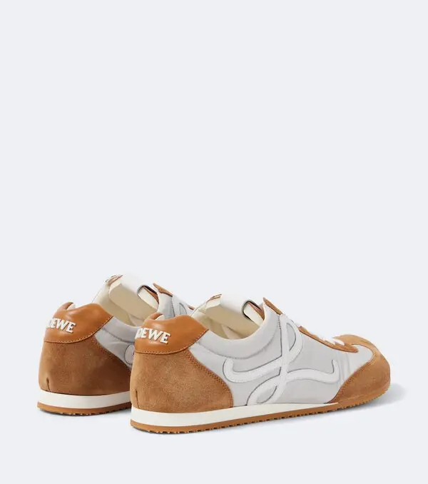 Loewe Ballet Runner 2.0 Suede-trimmed Sneakers - Brown