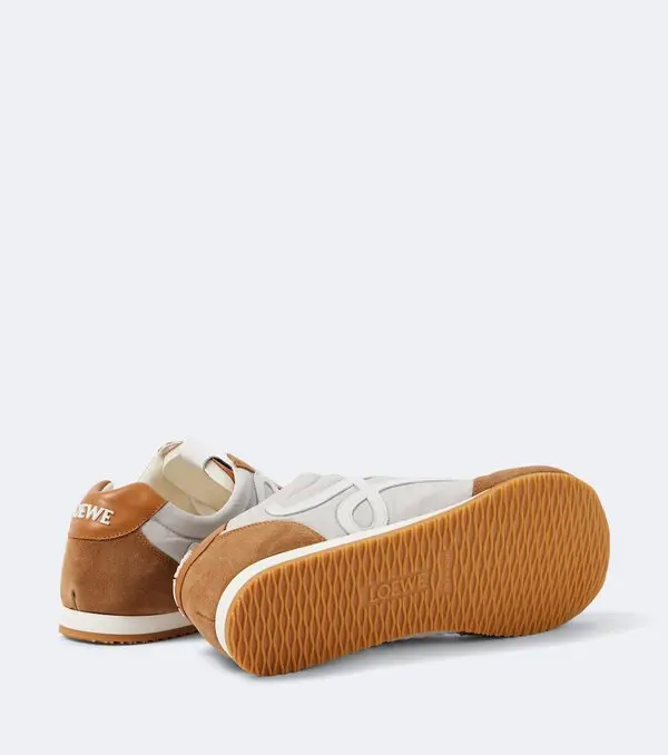 Loewe Ballet Runner 2.0 Suede-trimmed Sneakers - Brown