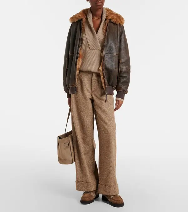 Brunello Cucinelli Ribbed-knit Cashmere Sweater - Brown