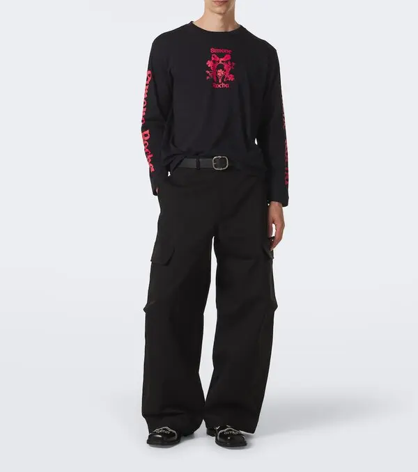 Simone Rocha Cotton Drill Cargo Pants