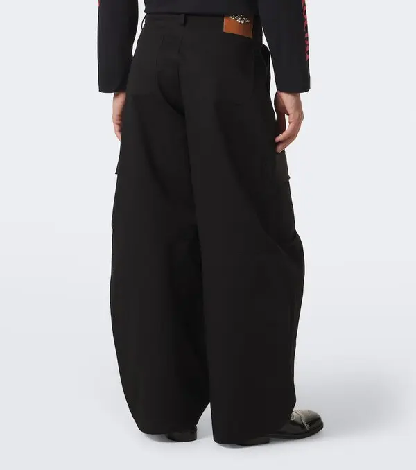 Simone Rocha Cotton Drill Cargo Pants