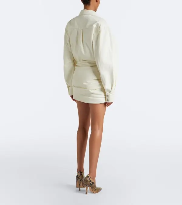 Magda Butrym Floral Appliqué Cotton Jersey Miniskirt