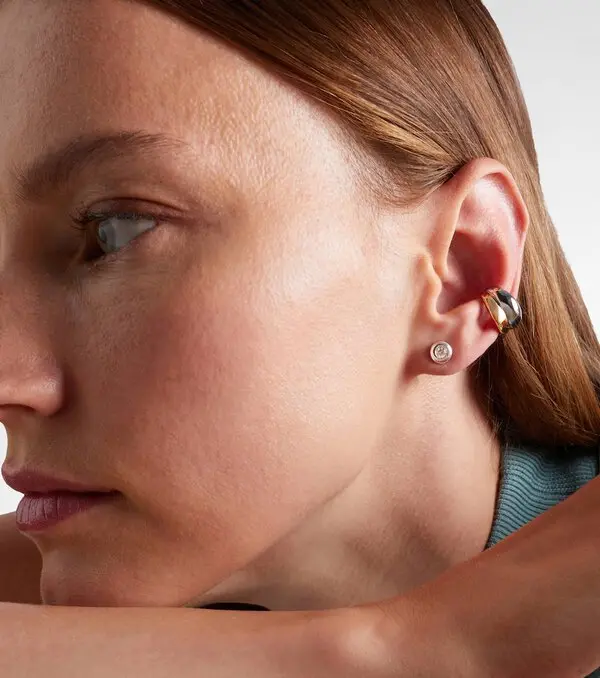 JENNIFER FISHER Two Tone 14kt -plated Ear Cuff