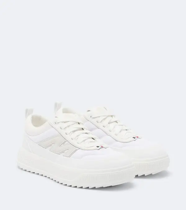 Moncler Altive Leather-trimmed Platform Sneakers - White