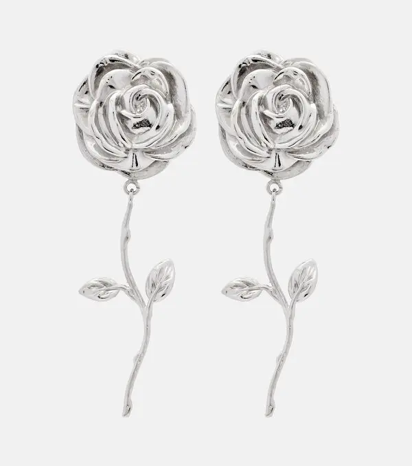 Magda Butrym Rose Drop Earrings - Silver