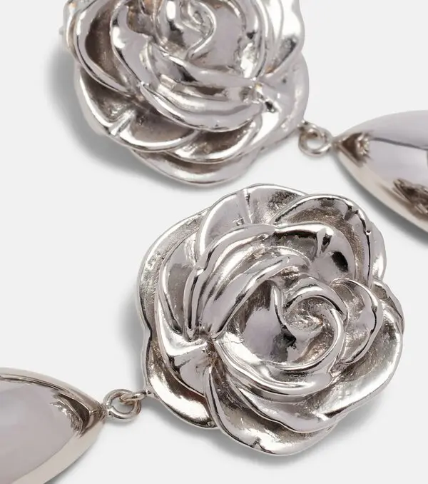 Magda Butrym Floral Drop Earrings - Silver