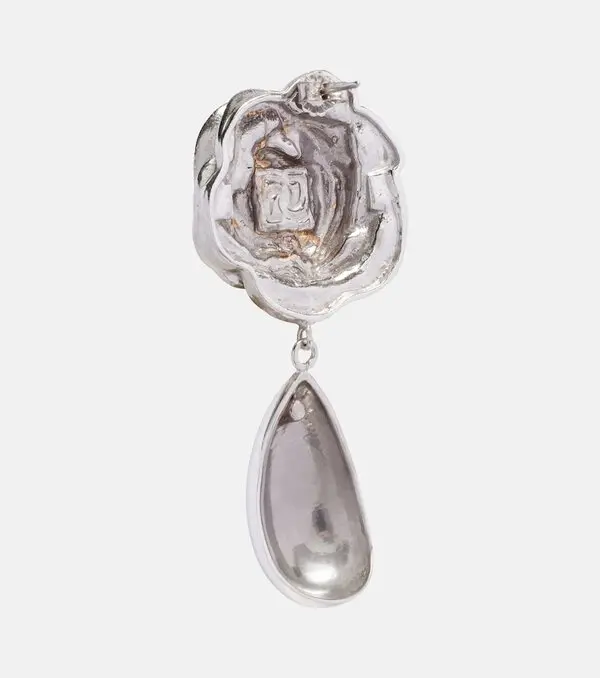 Magda Butrym Floral Drop Earrings - Silver