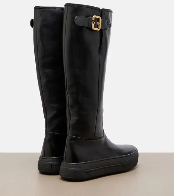 Chloé Delia Leather Knee-high Boots