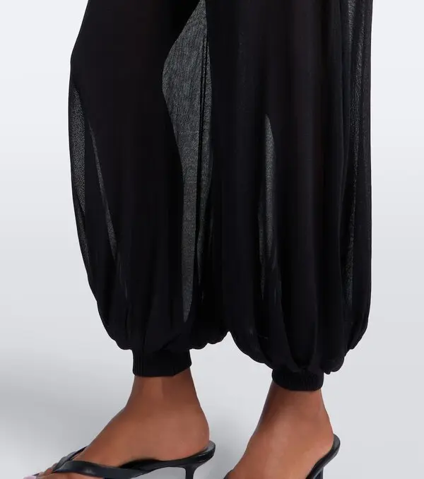 Simkhai Flora Sheer Knit Balloon Pants
