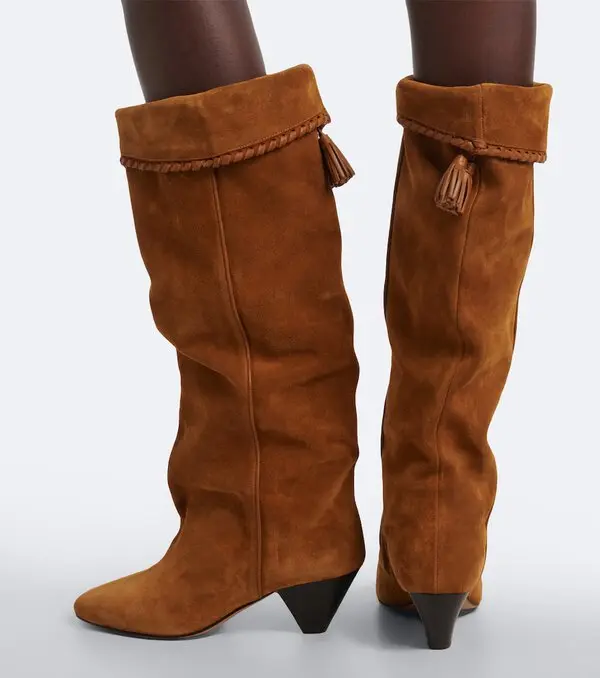 Isabel Marant Étoile Elita Suede Knee-high Boots - Brown