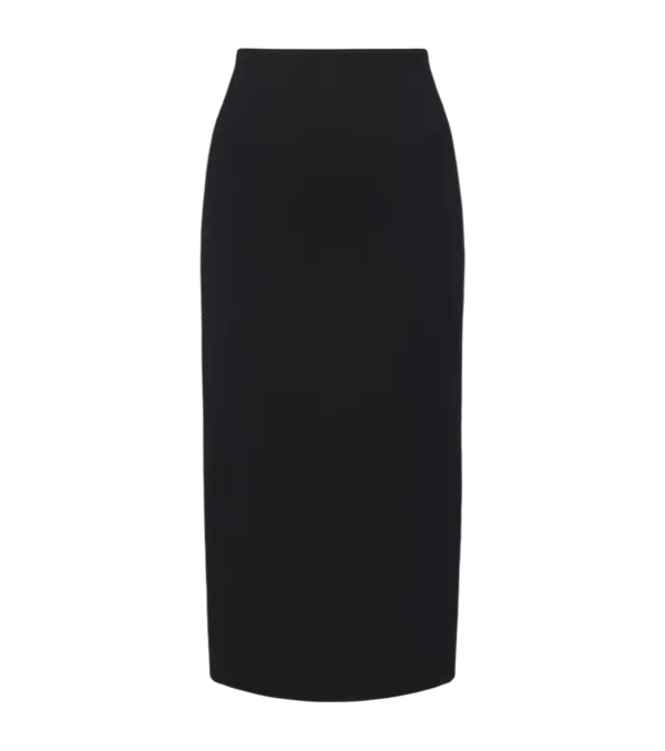 Max Mara Wool-blend Jersey Pencil Skirt - Black
