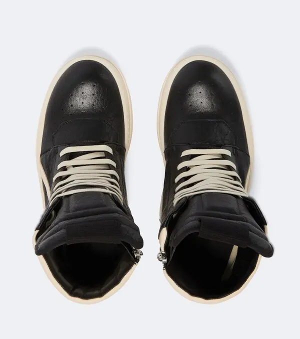 Rick Owens Geobasket Leather High-top Platform Sneakers