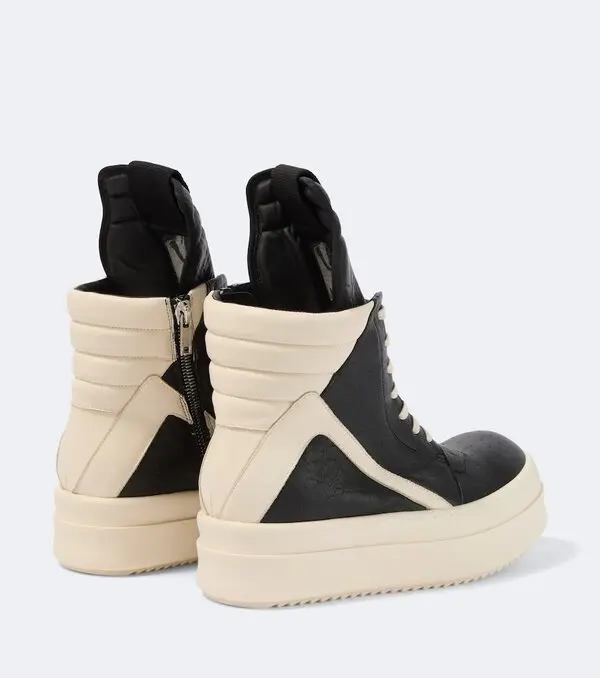 Rick Owens Geobasket Leather High-top Platform Sneakers