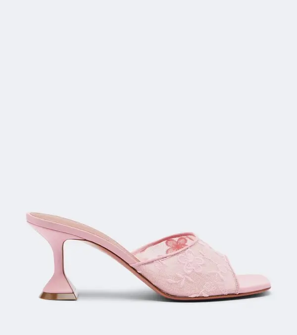 Amina Muaddi Lupita Floral Mules