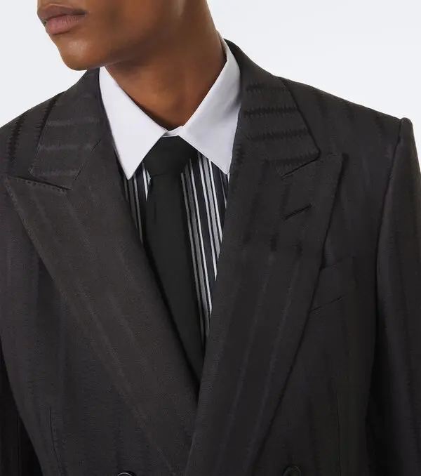 TOM FORD Striped Jacquard Blazer - Grey