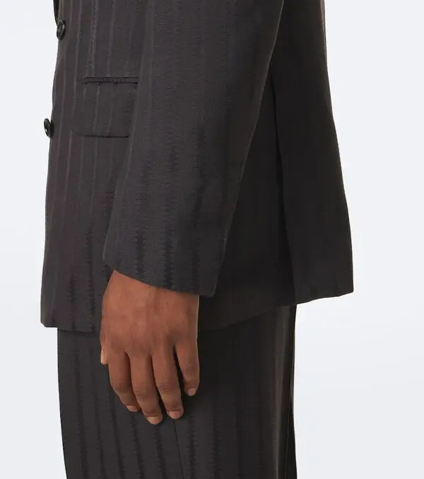 TOM FORD Striped Jacquard Blazer - Grey