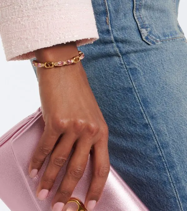 Valentino Garavani Ovalette Swarovski®-embellished Cuff Bracelet