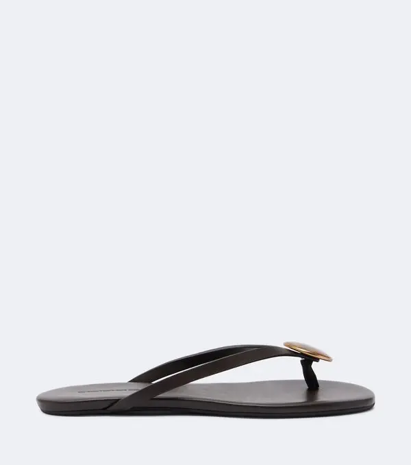 Christopher Esber Aura Quartz Leather Thong Sandals